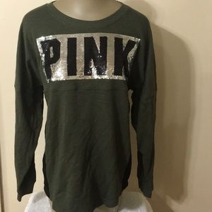 PINK Victoria's Secret | Tops | Victorias Secret Bling Long Sleeve ...